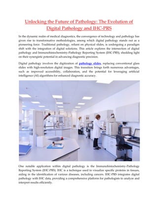 Unlocking the Future of Pathology The Evolution of Digital Pathology ...