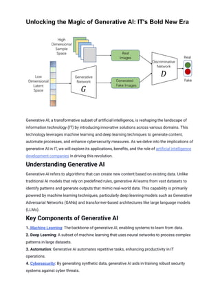 Unlocking the Magic of Generative AI: IT's Bold New Era | PDF