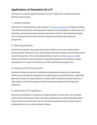 Unlocking the Magic of Generative AI: IT's Bold New Era | PDF