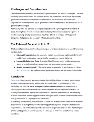 Unlocking the Magic of Generative AI: IT's Bold New Era | PDF