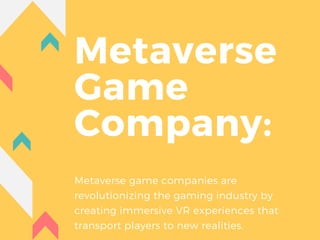 Unlocking the Metaverse: A Comprehensive Guide for Developers | PPTX