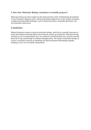 Understanding Molecular Biology With Techniques and Applications | The ...