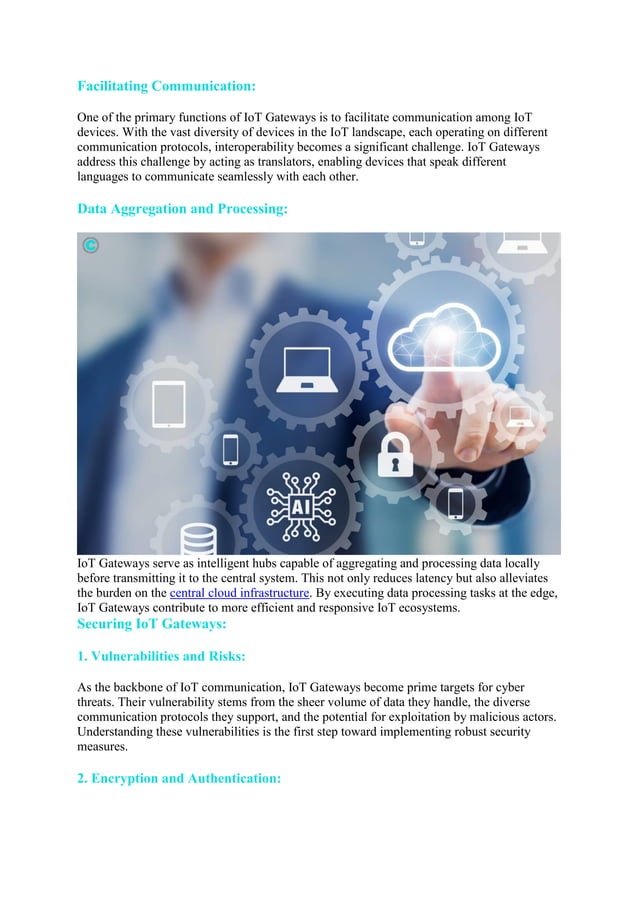 Unlocking the Potential: A Comprehensive Guide to Understanding and Securing IoT Gateways | PDF
