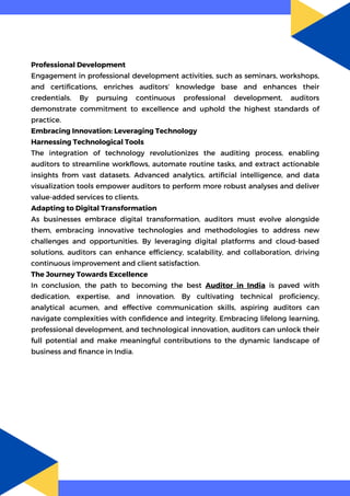 Unlocking the Potential Becoming the Best Auditor in India.pdf