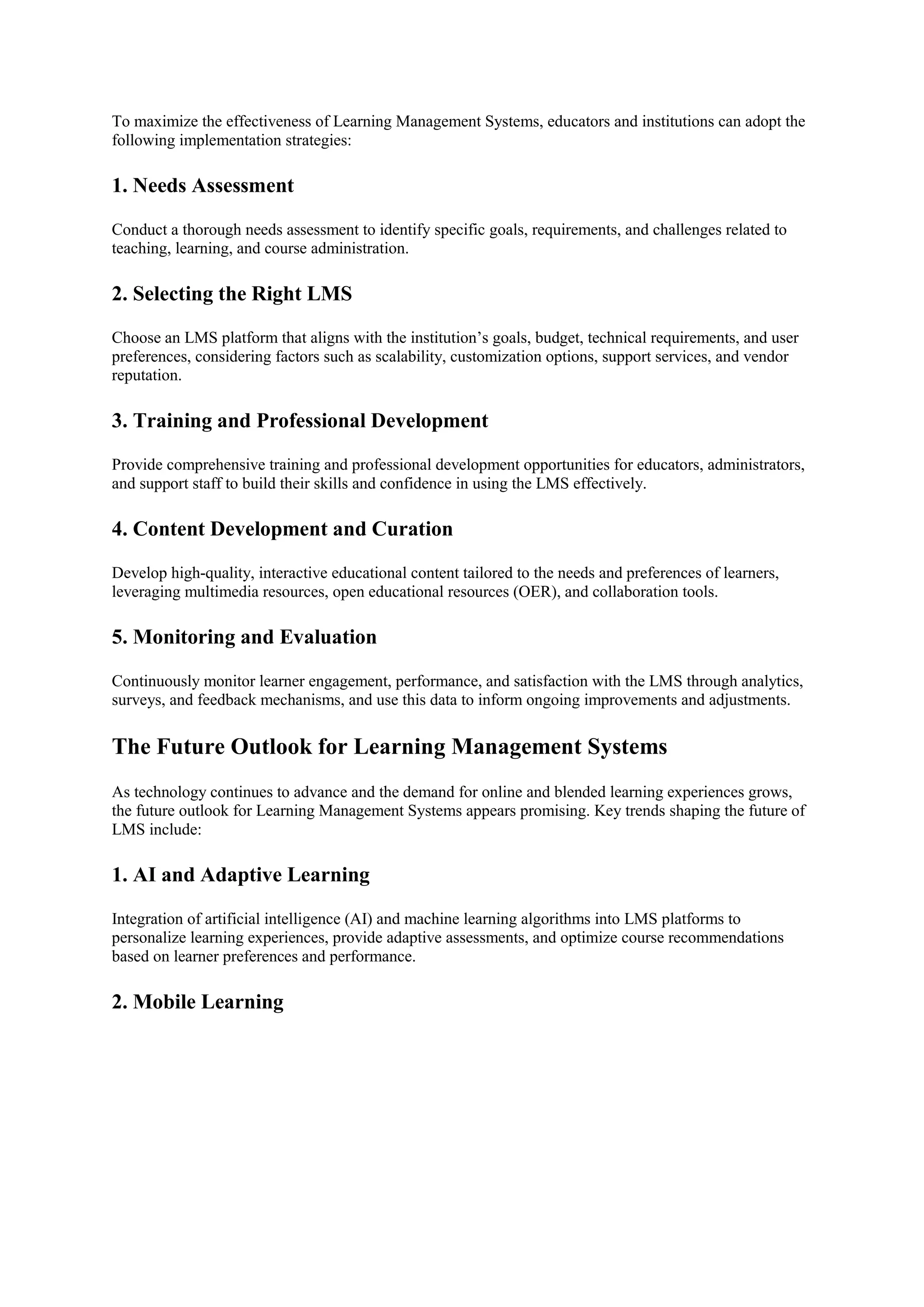 Unlocking the Potential of Learning Management Systems (LMS) in Education | PDF
