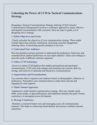 Unlocking the Power of CCM in Tactical Communications Strategy.pdf ...