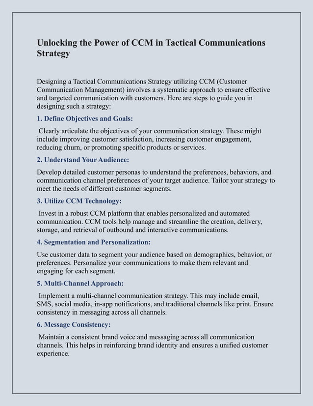Unlocking the Power of CCM in Tactical Communications Strategy.pdf ...