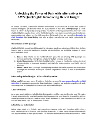 Unlocking the Power of Data with Alternatives to AWS QuickSight.docx
