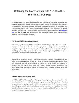 Unlocking the Power of Data with NLP Based ETL Tools like Ask On Data.pdf