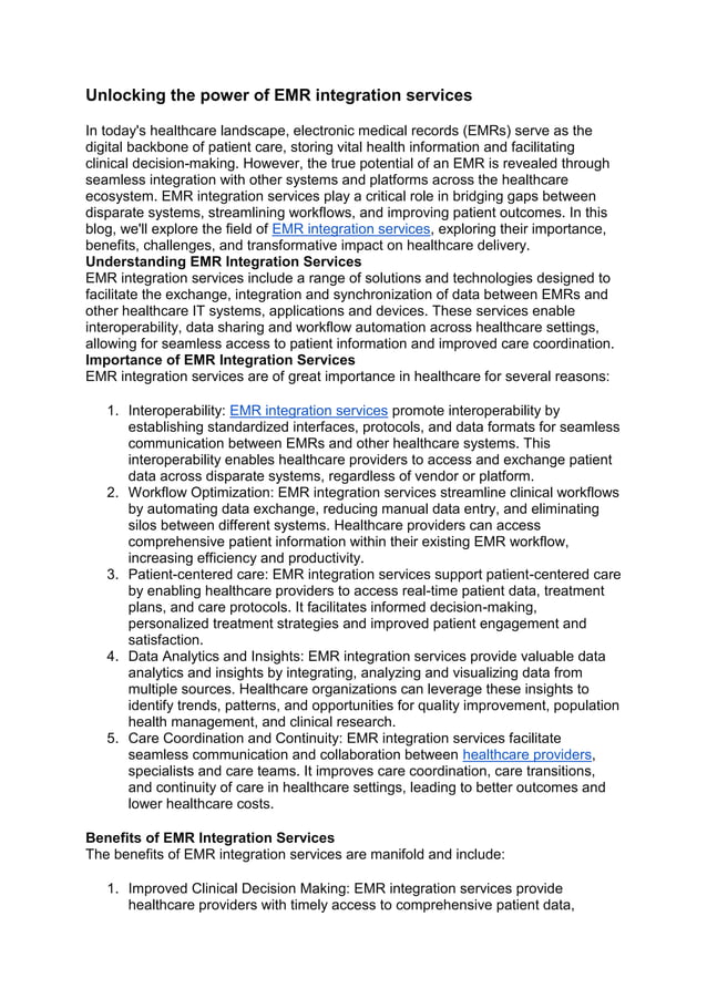 Unlocking the power of EMR integration services.docx