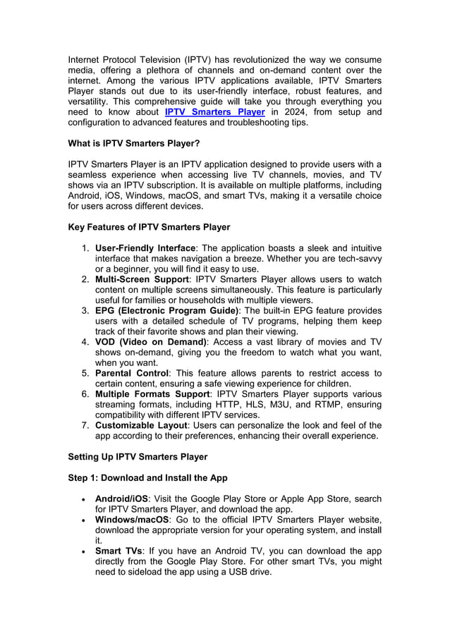 Unlocking the Power of IPTV Smarters Player- A Comprehensive Guide for 2024.pdf
