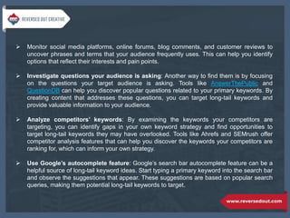 Unlocking the power of long-tail keywords: a comprehensive guide for digital marketers | PPT