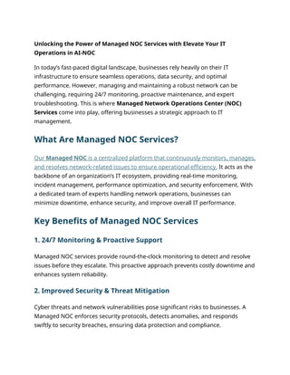 Unlocking the Power of Managed NOC Services with Elevate Your IT Operations in AI-NOC.docx