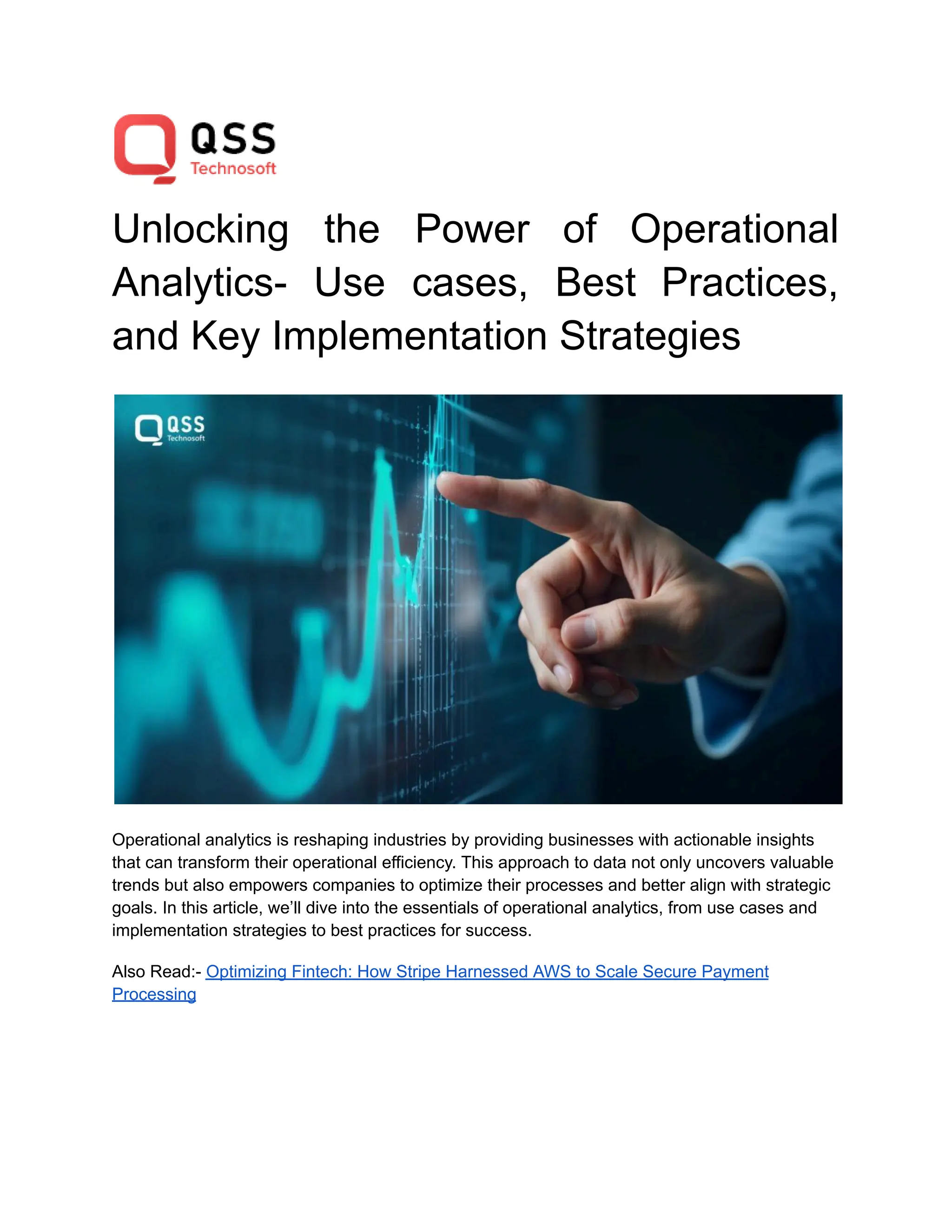 Unlocking the Power of Operational Analytics- Use cases, Best Practices, and Key Implementation ...