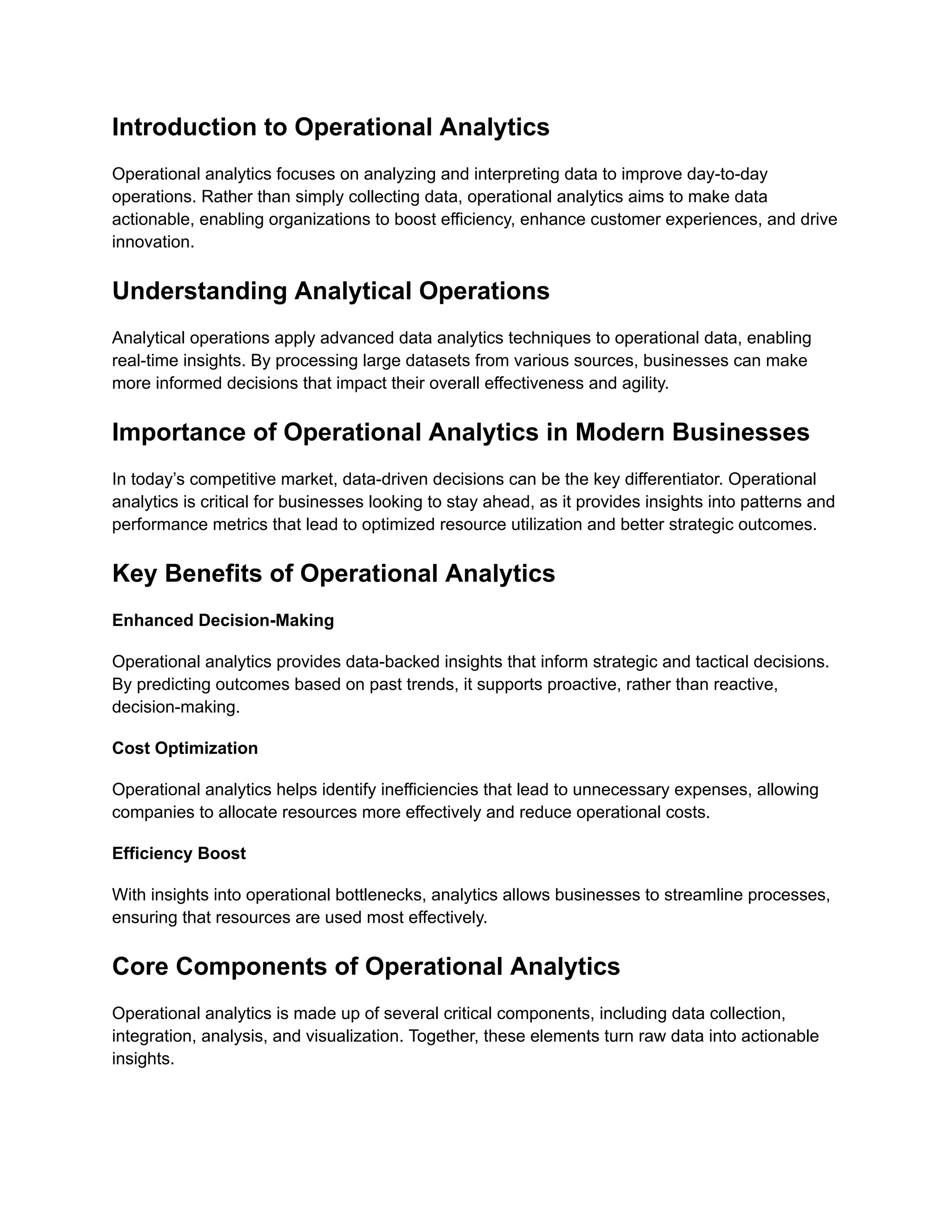 Unlocking the Power of Operational Analytics- Use cases, Best Practices ...