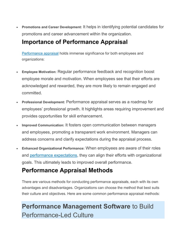 Unlocking the Power of Performance Appraisal Evaluation: Methods, Objectives, and Processes ...