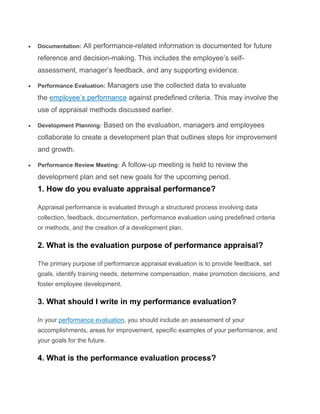 Unlocking the Power of Performance Appraisal Evaluation: Methods ...