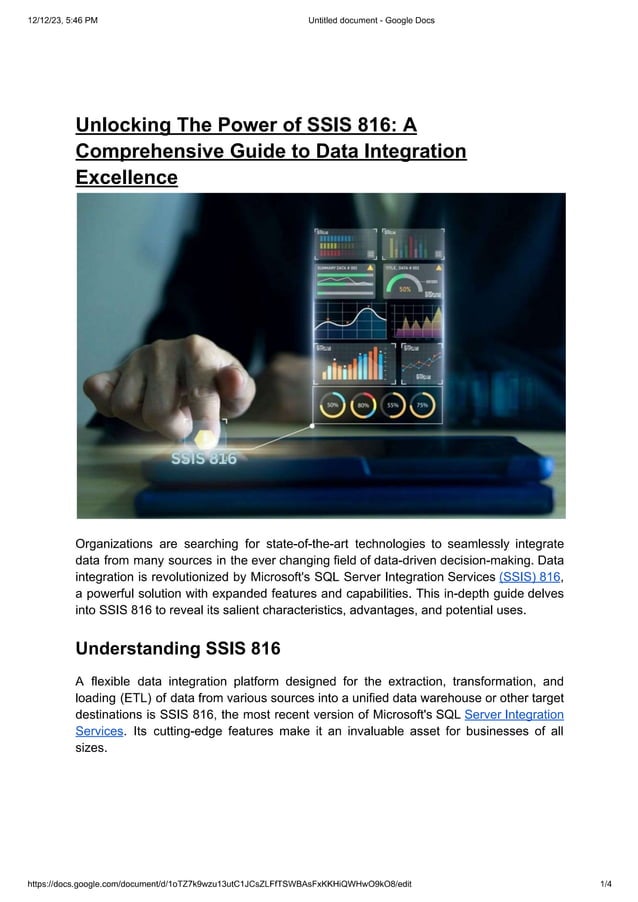 Unlocking The Power of SSIS 816- A Comprehensive Guide to Data Integration Excellence | PDF ...