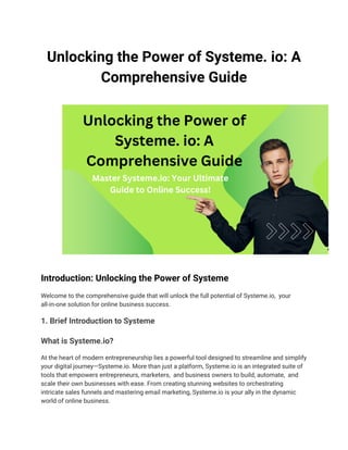 Unlocking the Power of Systeme.io_ A Comprehensive Guide.pdf