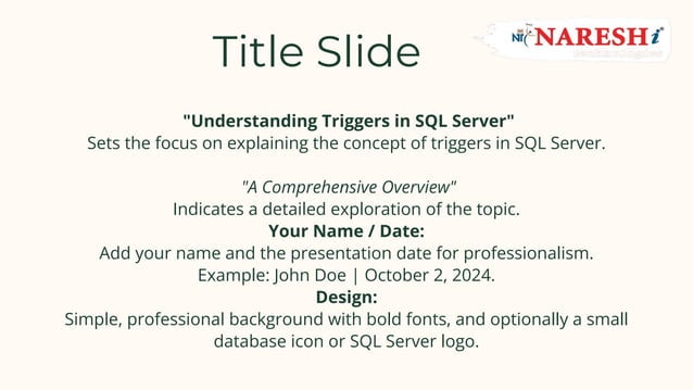 Unlocking The Power Of Triggers In Sql Server Pdf Databases Computer Software And Applications