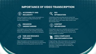Unlocking the Power of Video Transcription Services | PPT