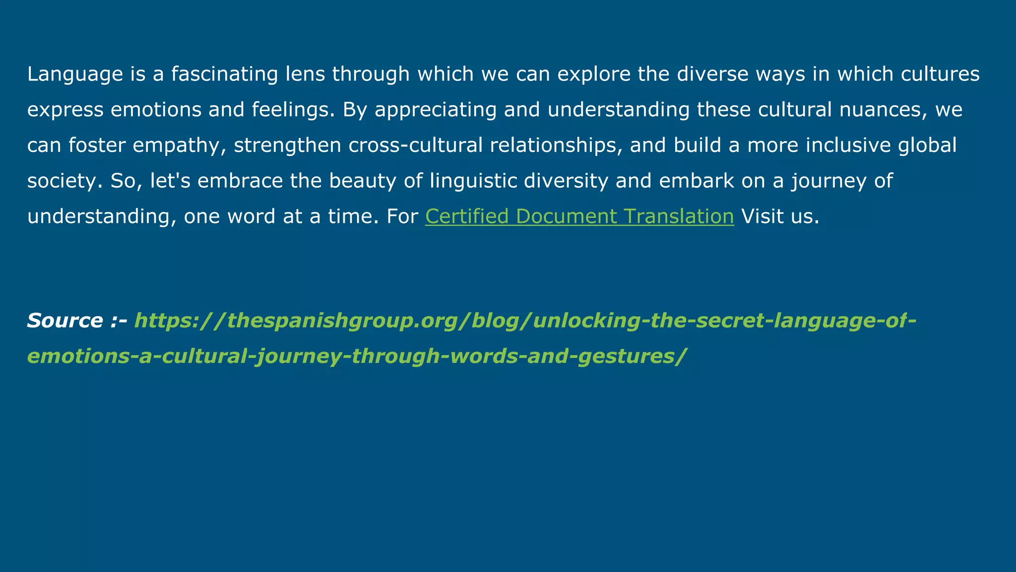 Unlocking the Secret Language of Emotions: A Cultural Journey through ...