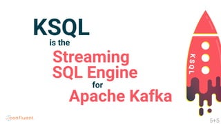 Unlocking the world of stream processing with KSQL, the streaming SQL engine for Apache Kafka | PDF