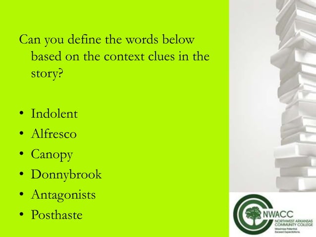 Unlocking the world of words context clues and word parts | PPT ...