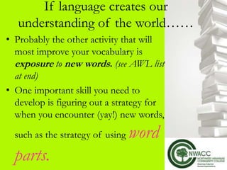 Unlocking the world of words context clues and word parts | PPT ...