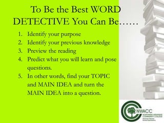 Unlocking the world of words context clues and word parts | PPT