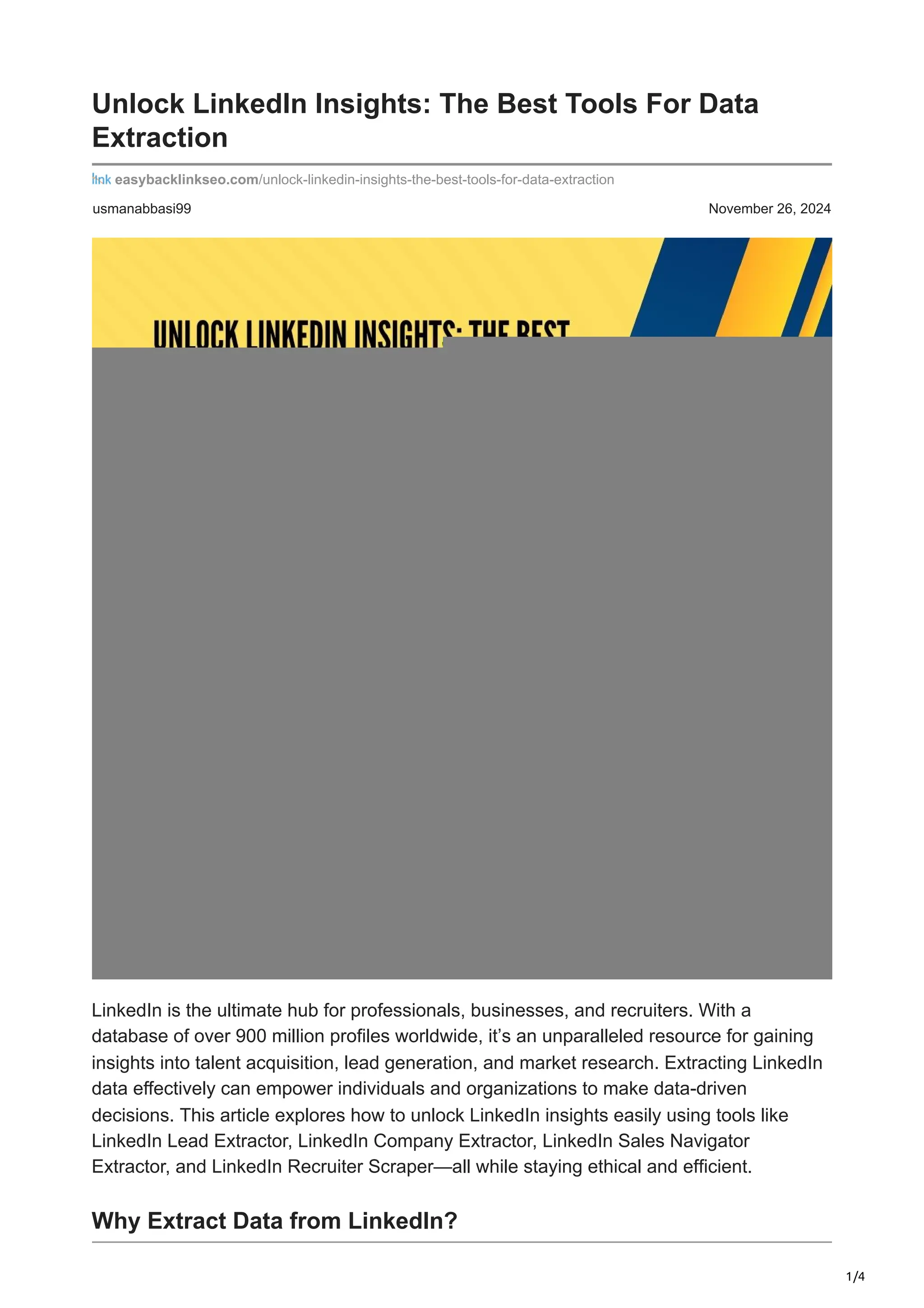 Unlock LinkedIn Insights The Best Tools For Data Extraction.pdf