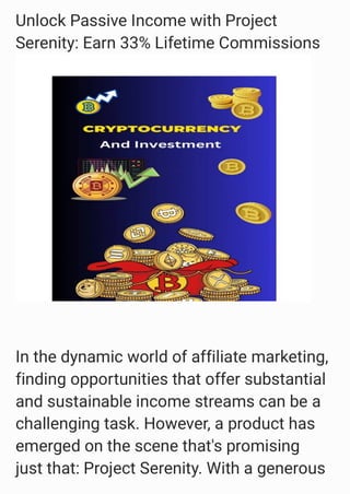 Unlock Passive Income With Project | PDF