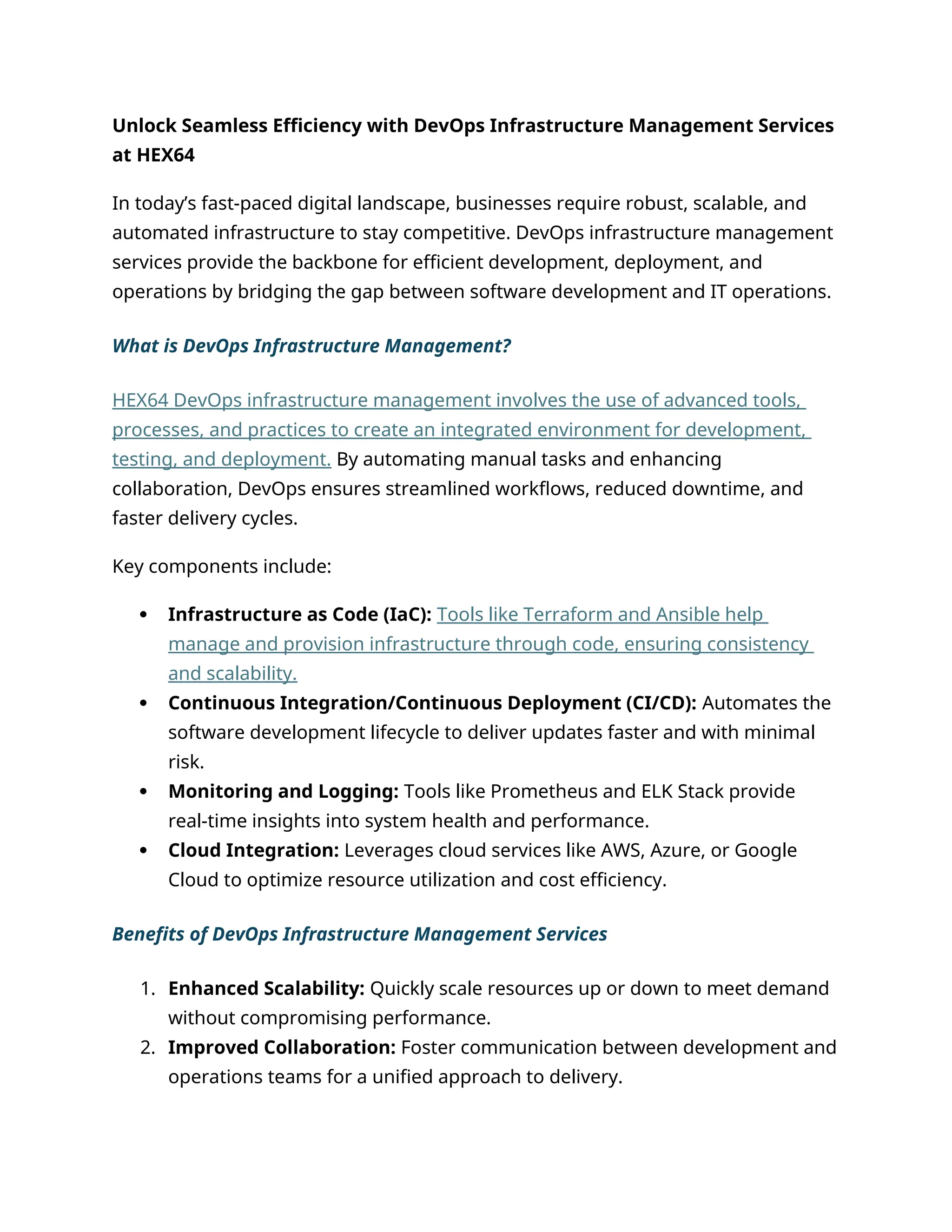 Unlock Seamless Efficiency With Devops Infrastructure Management