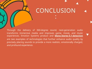 Unlock the Future of Sound with Emotion Systems Next Gen Audio | PPTX | Digital Audio | Computer ...