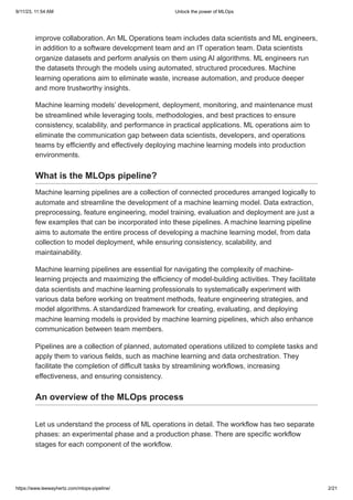 Unlock the power of MLOps.pdf | Cloud Computing | Internet