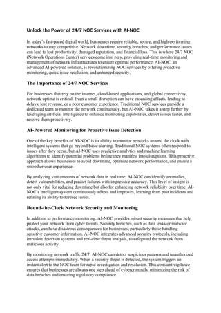 Unlock the Power of NOC Services with AI-NOC.docx