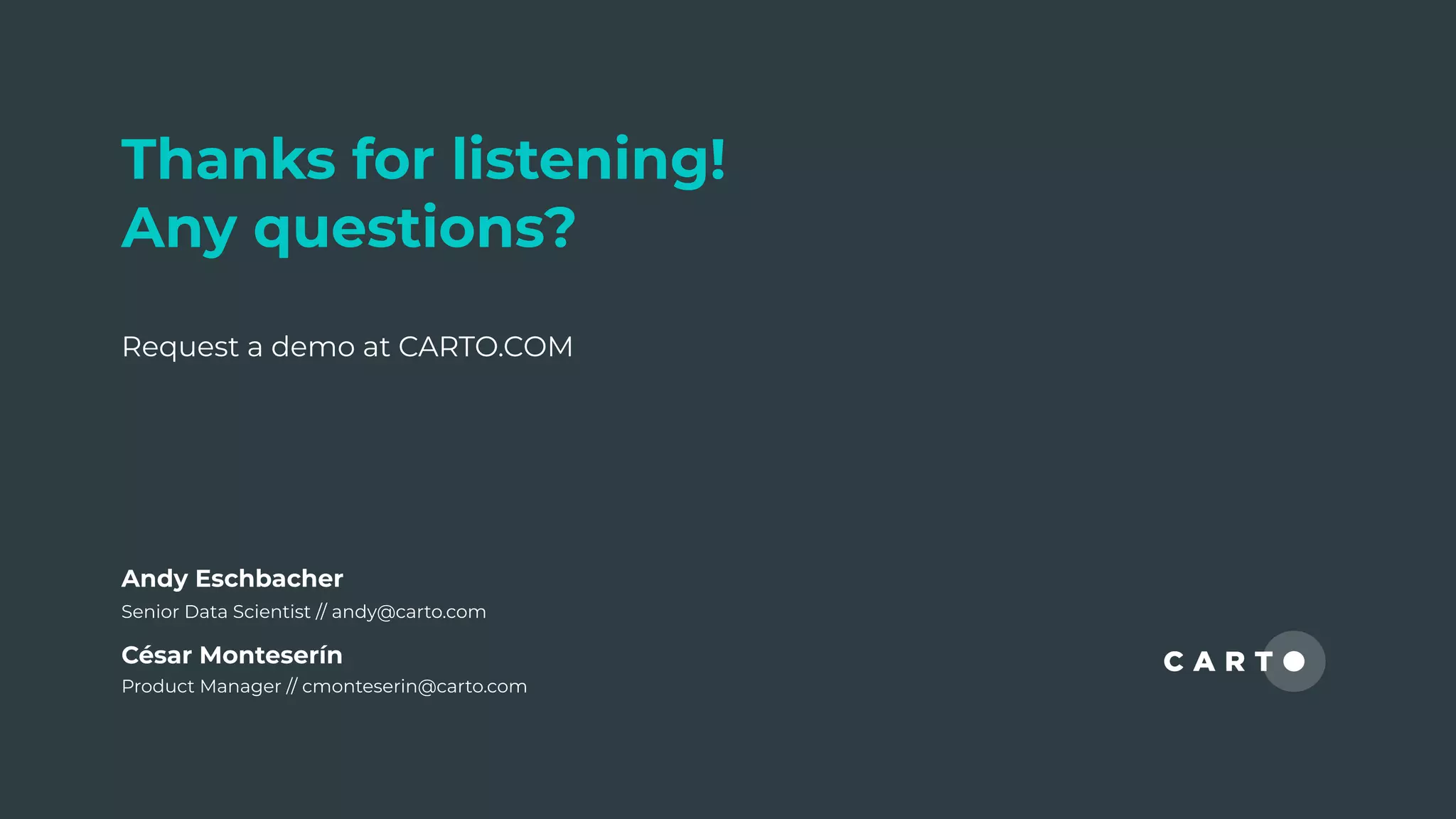 Unlock the power of spatial analysis using CARTO and python ...