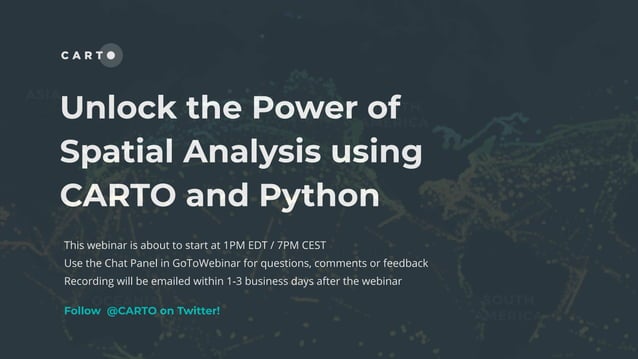 Unlock the power of spatial analysis using CARTO and python ...