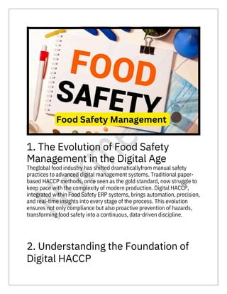 Unlock The Secrets Of Digital HACCP For Food Safety Success | PDF