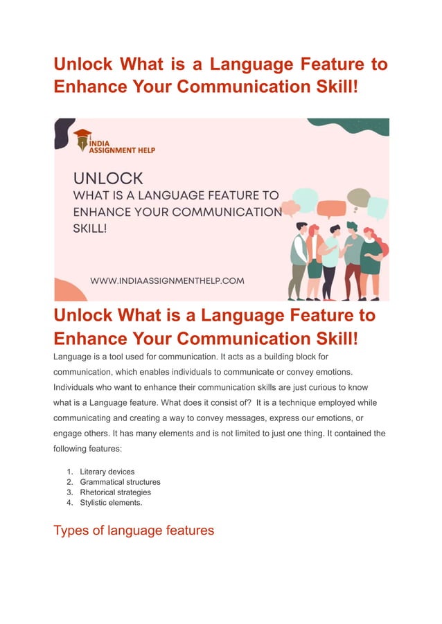 Unlock What is a Language Feature to Enhance Your Communication Skill.pdf | Programming ...
