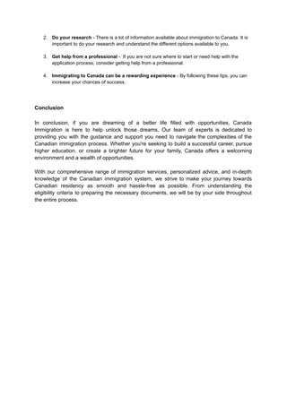 Unleash Your Canadian Aspirations: Comprehensive Guide to Immigrating to Canada | Professional ...