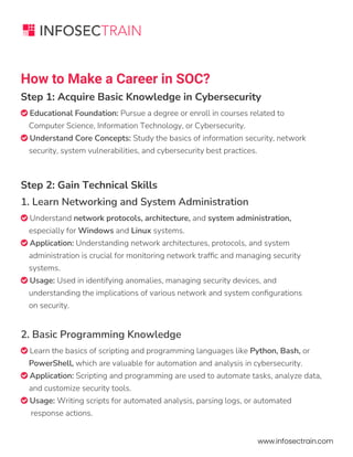 Unlock Your Ultimate SOC Career Guide - Infosectrain | PDF