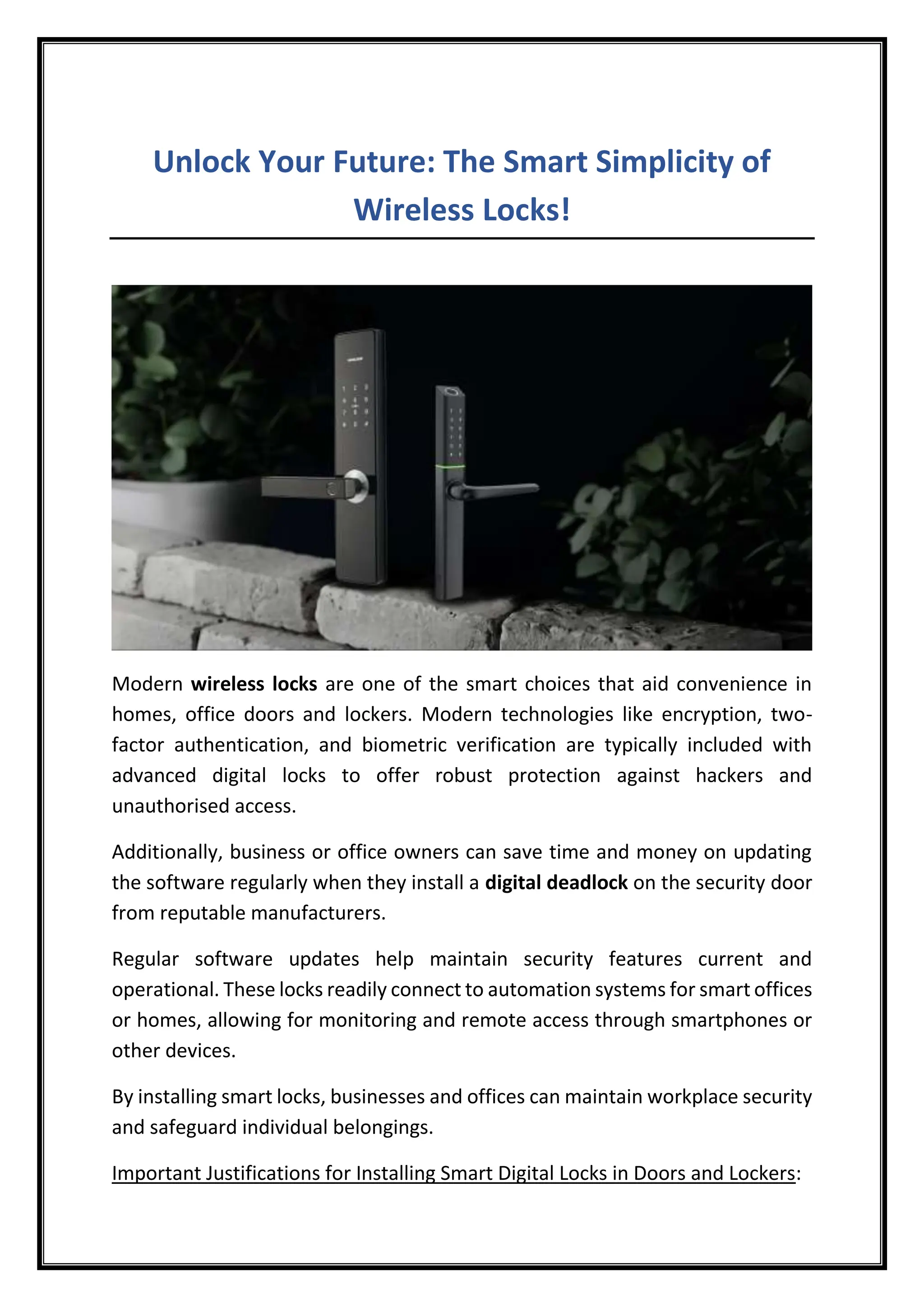 Unlock Your Future The Smart Simplicity of Wireless Locks.pdf