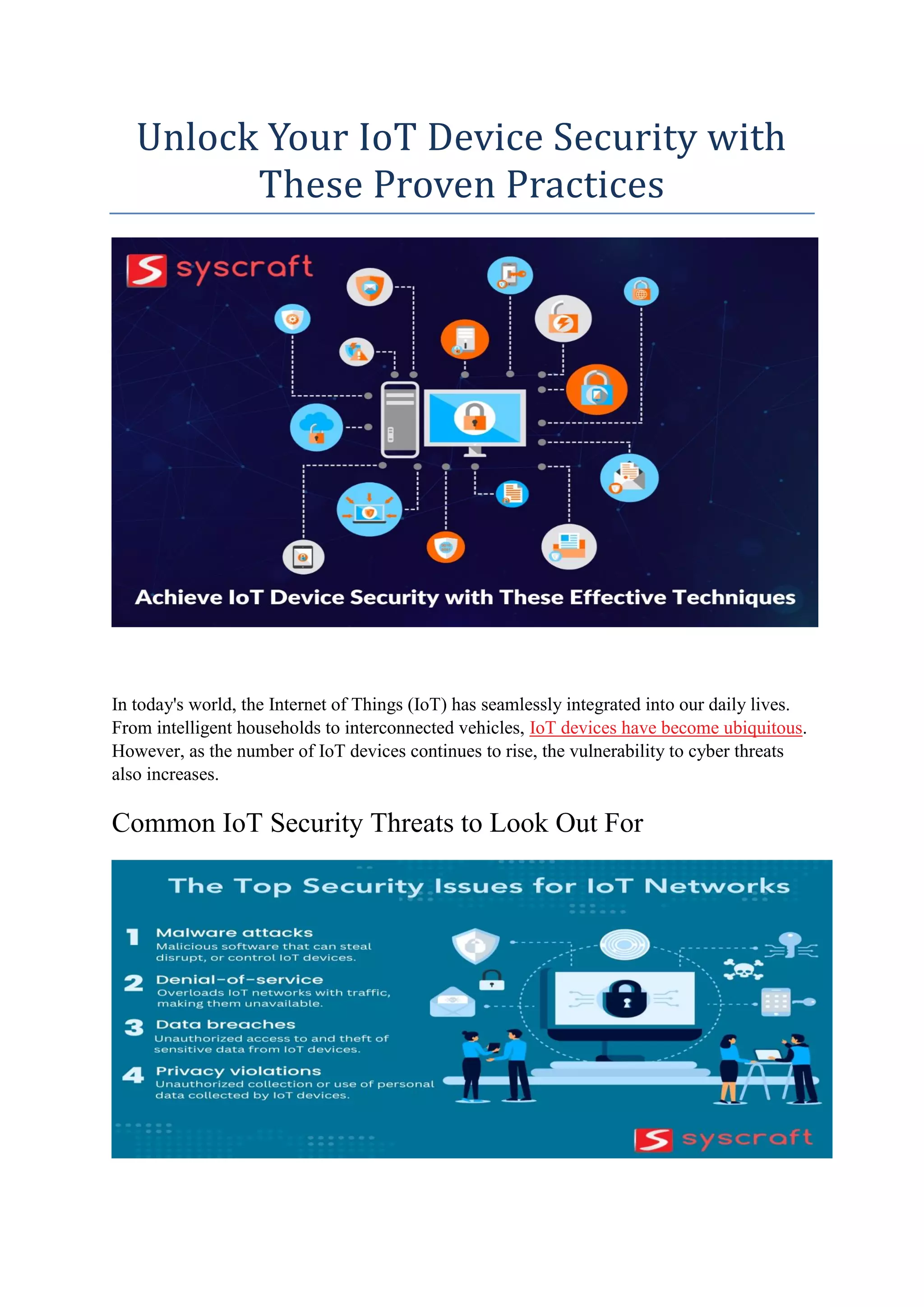 Iot Device Security Best Practices For Enhanced Protection Pdf
