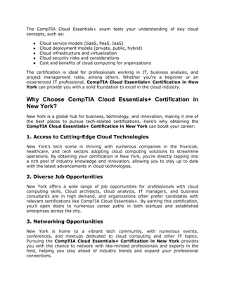 Unlock Your IT Career with CompTIA Cloud Essentials+ Certification in ...