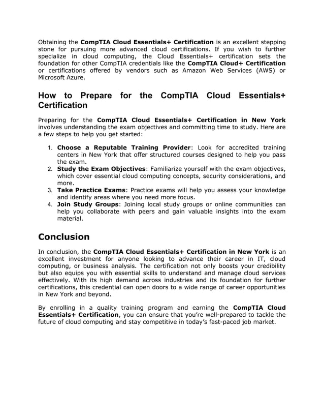 Unlock Your IT Career with CompTIA Cloud Essentials+ Certification in New York.docx