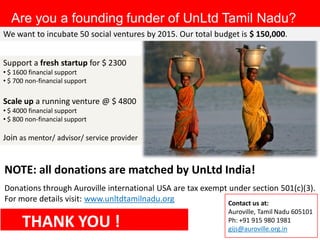 UnLtd Tamil Nadu introduction | PPT