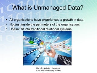 Unmanaged data risks | PPT | Internet | Computing