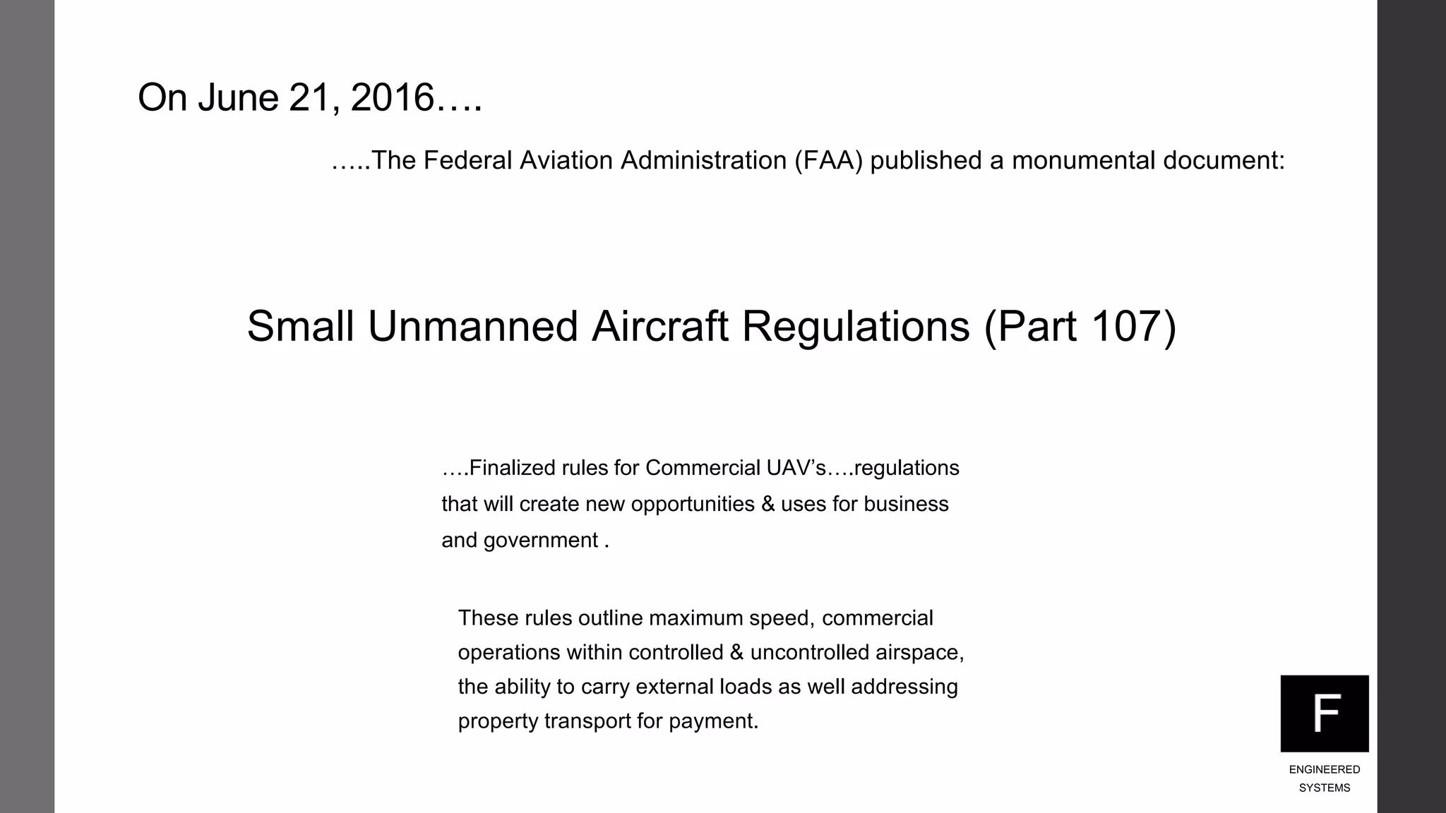 Unmanned Aerial Delivery : Episode II | PPT