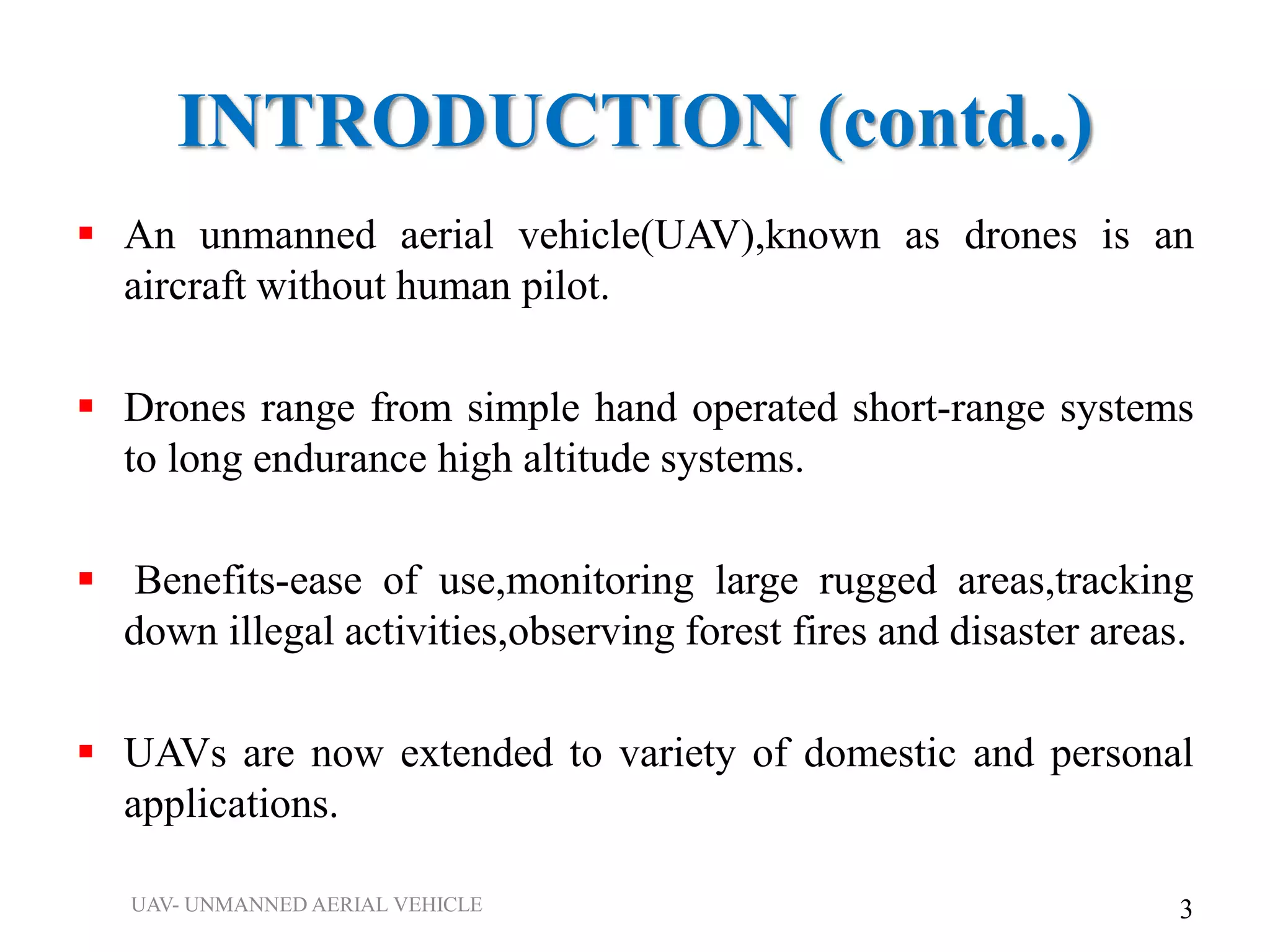 Unmanned Aerial Vehicle Ppt